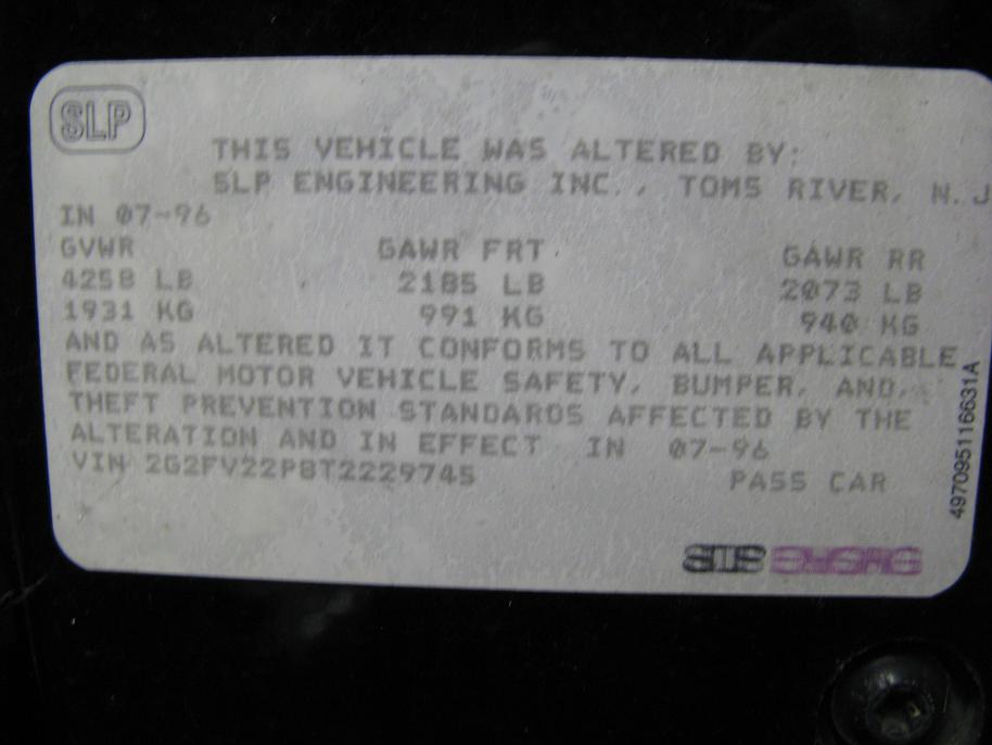 New member with 96 Firehawk - The Official Firehawk Message Board